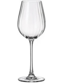 Bohemia Crystal Σετ Ποτήρια Κρασιού Κρυστάλλινα Κολωνάτα Columba Optic ...