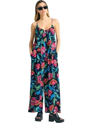 Funky Buddha Γυναικεία Ολόσωμη Φόρμα Navy Μπλε FBL005-109-12 | BestPrice.gr