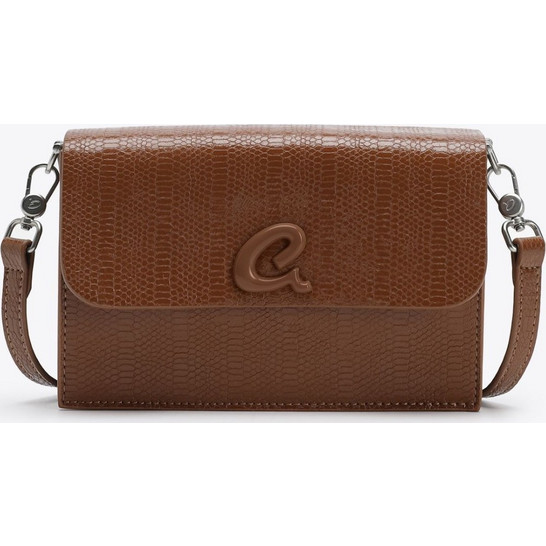 Axel Γυναικείο Τσαντάκι Χιαστί από Δερματίνη Καφέ με Στενό Λουρί 1020 ...