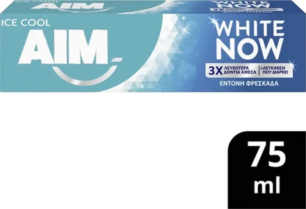 Aim White Now Ice Cool Mint Οδοντόκρεμα για Λεύκανση κατά της Πλάκας ...