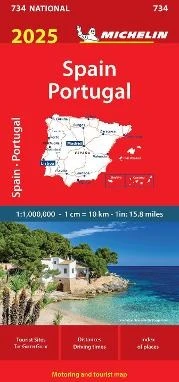 Spain & Portugal 2025 - Michelin National Map 734 - Nicolas Michelin ...