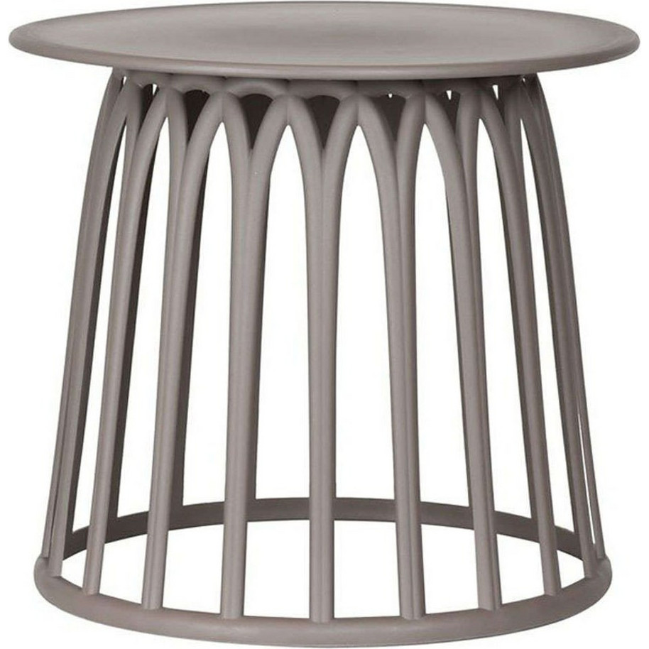 Liberta Στρογγυλό Τραπεζάκι Κήπου Σαλονιού Basket Πολυπροπυλενίου Μπεζ 49.5x44cm 27-0122 ...