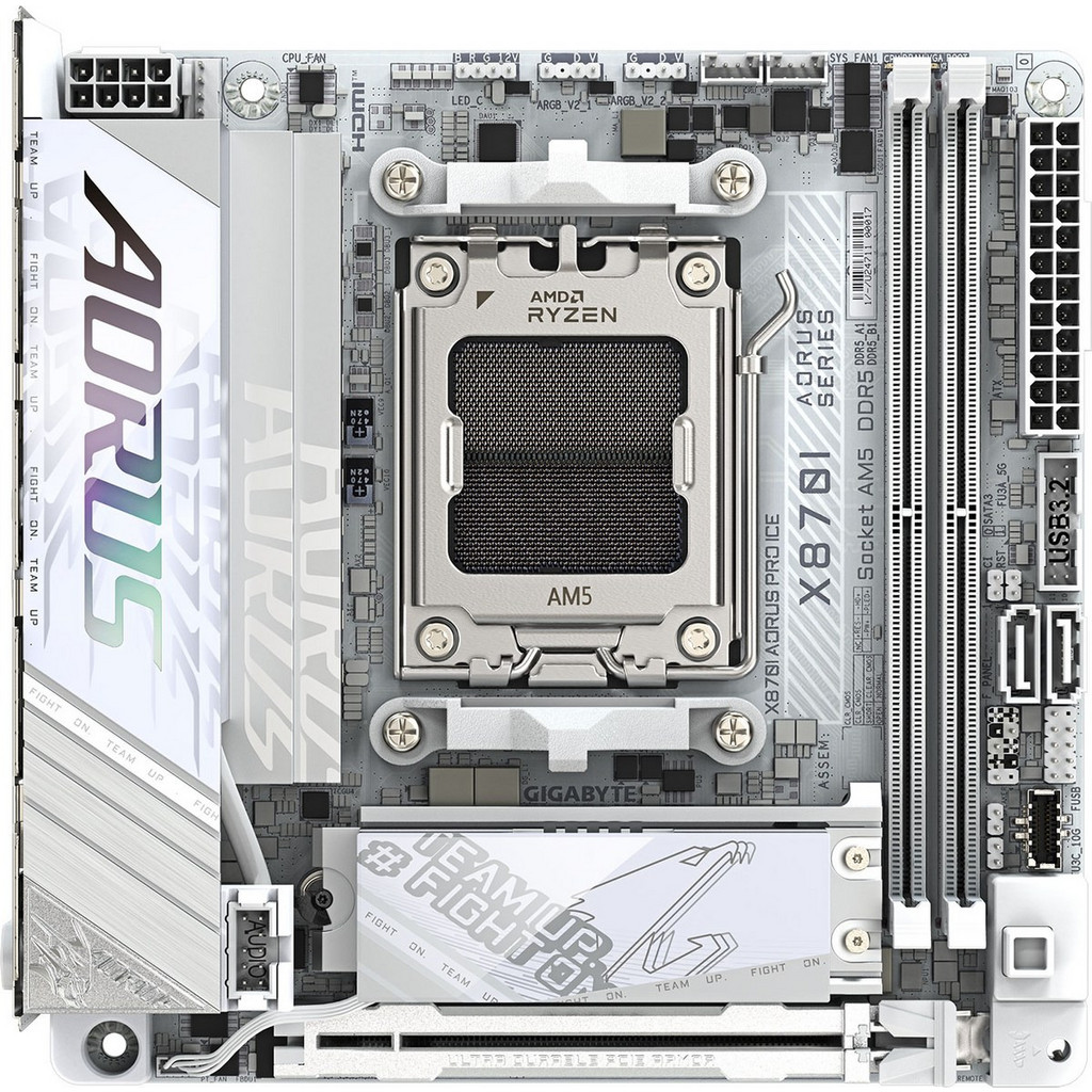 Gigabyte X870I Aorus Pro Ice Motherboard Mini ITX με AMD AM5 Socket ...