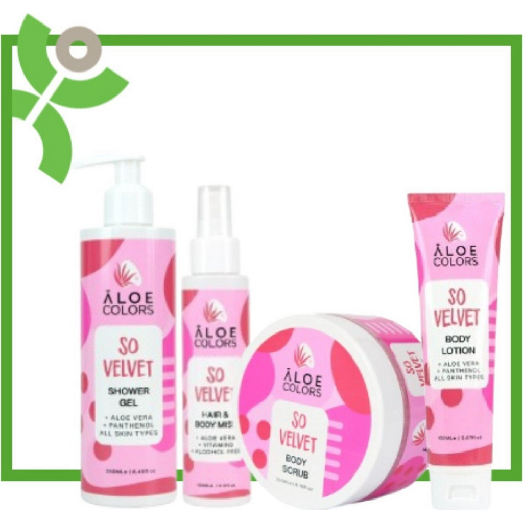 Aloe+ Colors So Velvet Shower Gel 250ml + Hair & Body Mist 100ml + Body ...
