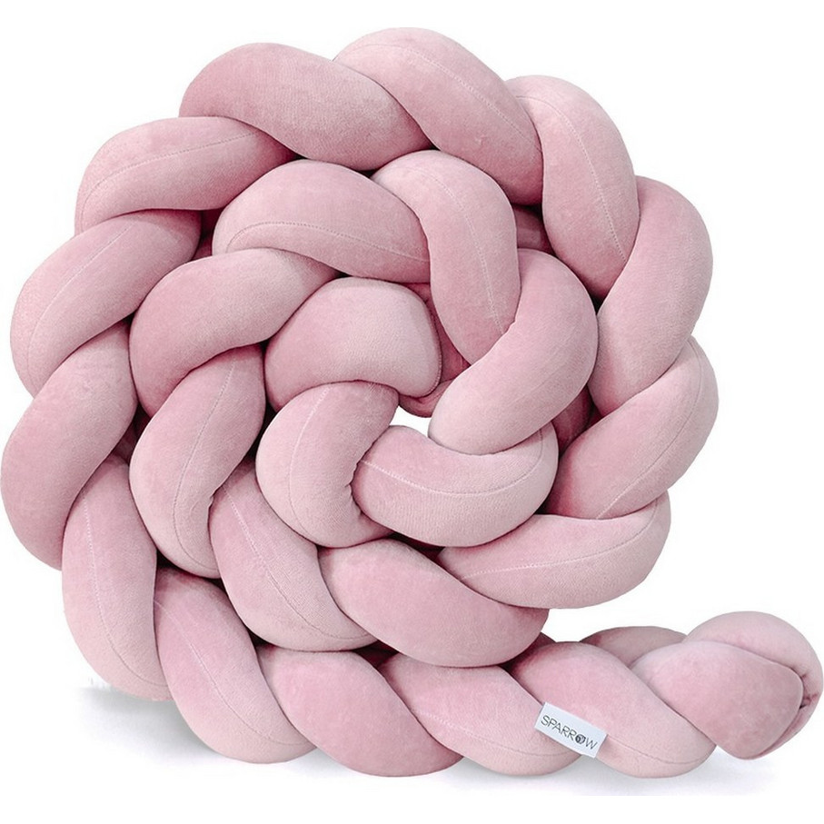 Sparrow Velvet Πάντα Κούνιας Πλεξούδα Old Rose 15x300cm | BestPrice.gr