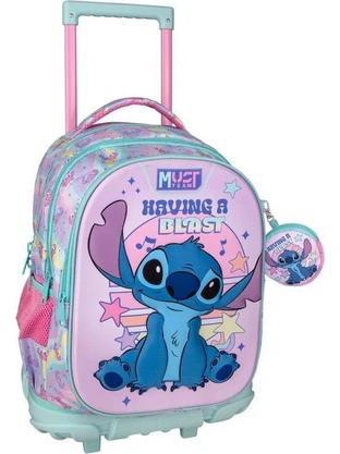Gim Stitch Gen Z Σχολική Τσάντα Τρόλεϊ Δημοτικού Λιλά 342-01074 ...