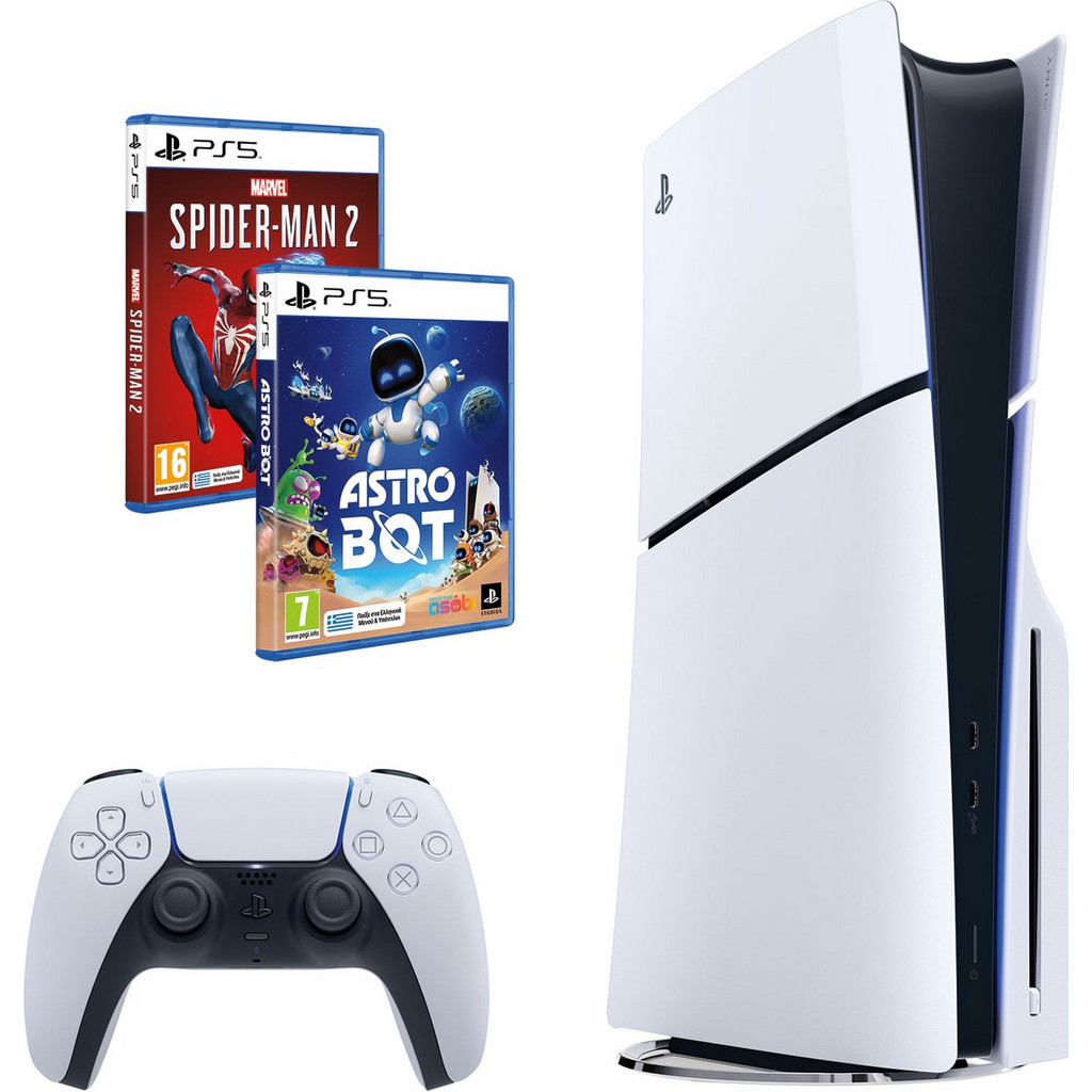 Sony PlayStation 5 Slim & Astro Bot & Marvel's Spider-Man 2 | BestPrice.gr