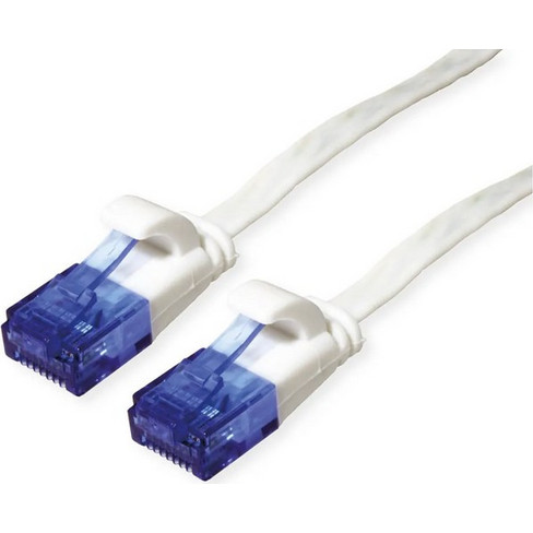 Value Flat U/UTP Cat.6a Καλώδιο Δικτύου Ethernet 1m White 21.99.2061-40 ...