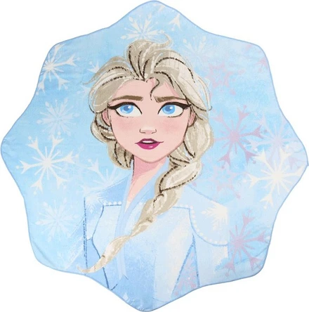 Cerda Elsa Frozen Παιδική Στρογγυλή Πετσέτα Θαλάσσης Microfiber Μπλε ...