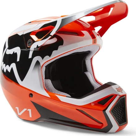Fox V1 Leed Orange / White / Black Κράνος Μηχανής Motocross 1250gr ...