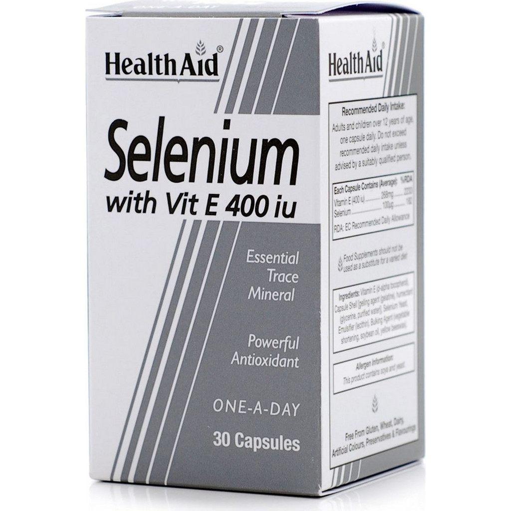 Health Aid Selenium 100μg Vitamin E 400iu 30 Κάψουλες | BestPrice.gr