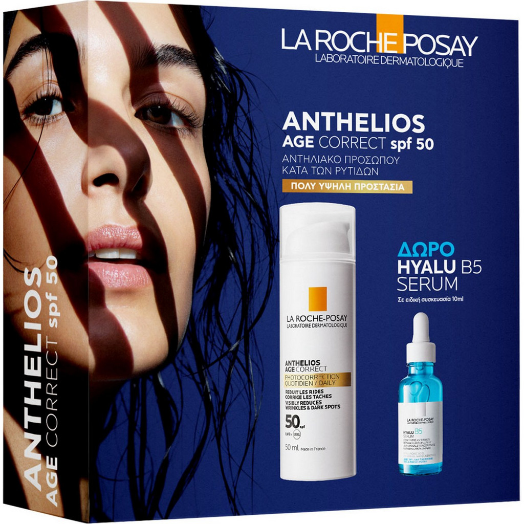 La Roche-Posay Anthelios Age Correct SPF50 50ml + Hyalu B5 Serum 10ml | BestPrice.gr