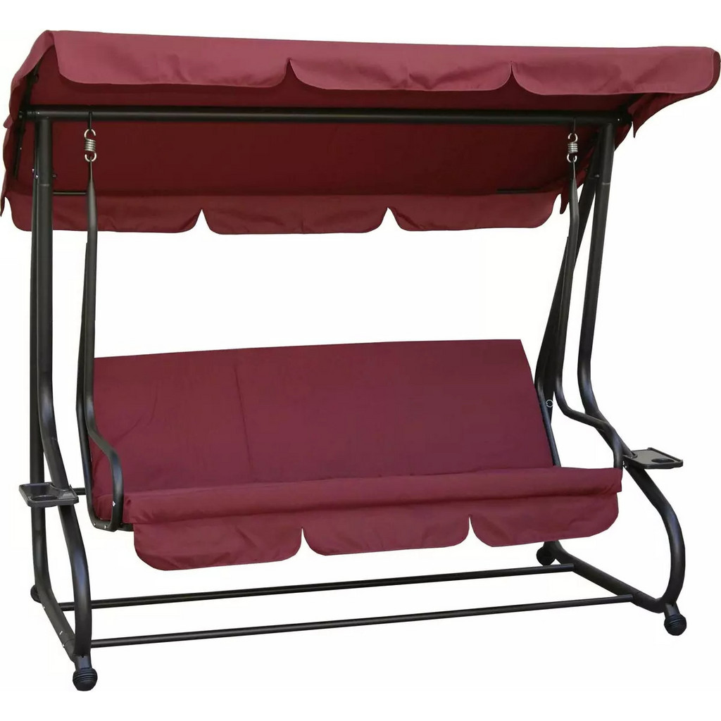 Velco Τριθέσια Κούνια Μεταλλική Κόκκινη 36-09861-16/10Α | BestPrice.gr