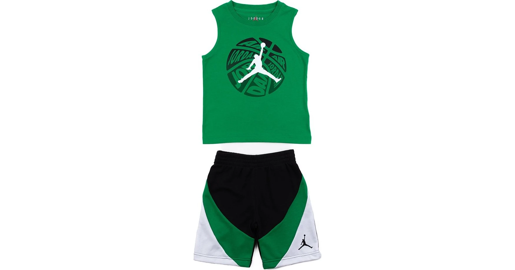 Nike Jordan Jumpman Παιδικό Σετ για Αγόρι Καλοκαιρινό Πράσινο Μαύρο 85C446-023 | BestPrice.gr