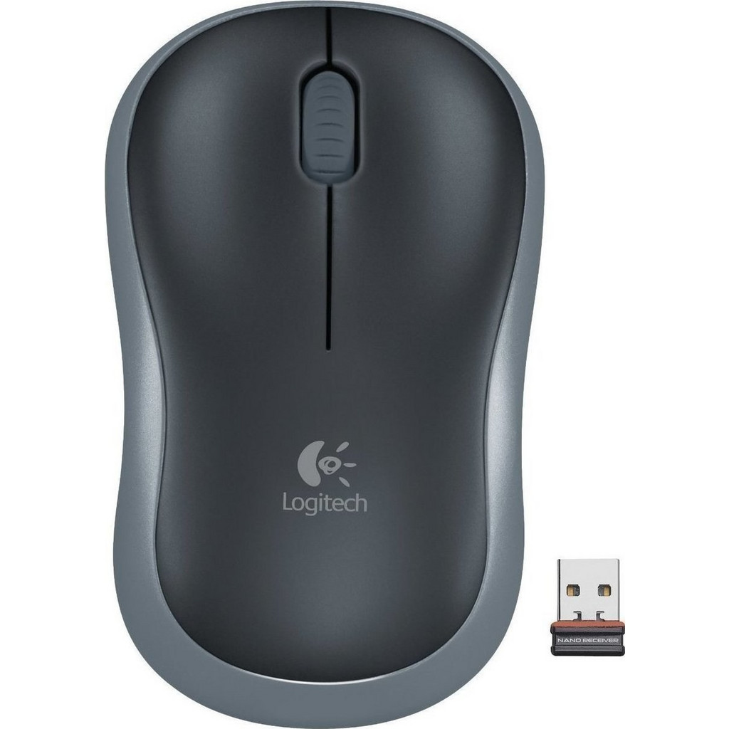 Logitech M185 Ασύρματο Mini Ποντίκι Black Grey | BestPrice.gr