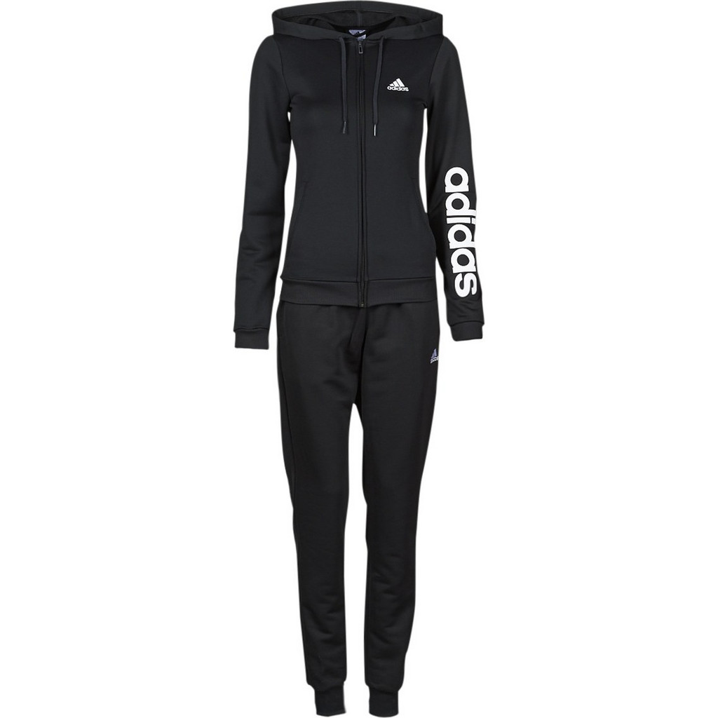 Adidas Essentials Logo French Terry Γυναικείο Σετ Φόρμας με Λάστιχο Μαύρο GM5575 | BestPrice.gr