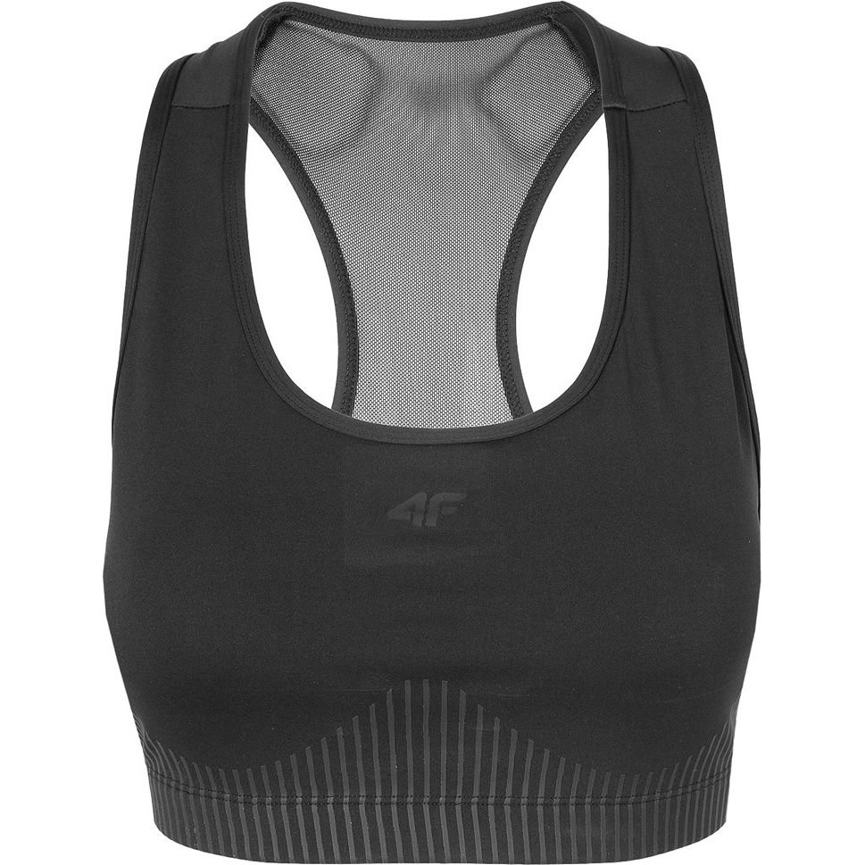 4F Αθλητικό Μπουστάκι με Χαμηλή Στήριξη & Αφαιρούμενη Ενίσχυση Μαύρο H4Z22-STAD011-20S ...