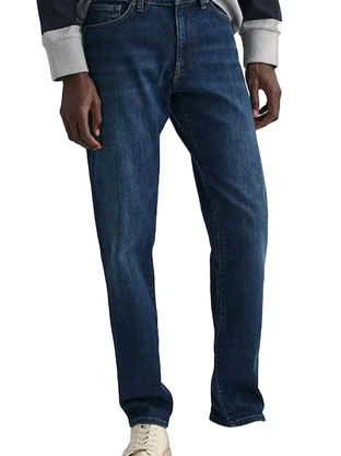 Gant Ανδρικό Τζιν Παντελόνι Κανονική Εφαρμογή Μαύρο 3G1301408 ...