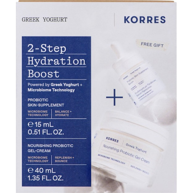 Korres Greek Yoghurt Nourishing Probiotic Gel-Cream 40ml + Probiotic ...