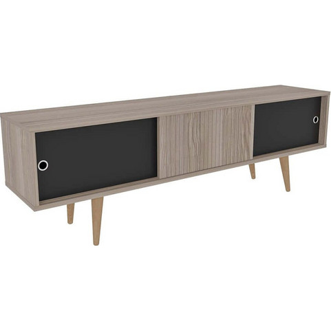 Hanah Home Έπιπλο Τηλεόρασης Μοριοσανίδα Φυσικό Χρώμα Μ160xΠ34.5xΥ45cm ...