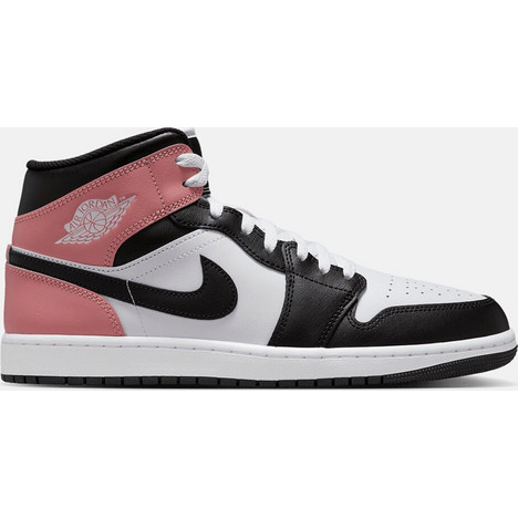 Jordan Air 1 Mid Ανδρικά Sneakers Μποτάκια Μαύρα Ροζ DQ8426-100 ...