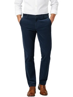 Fynch Hatton Ανδρικό Παντελόνι Chino Ελαστικό Κανονική Εφαρμογή Navy ...