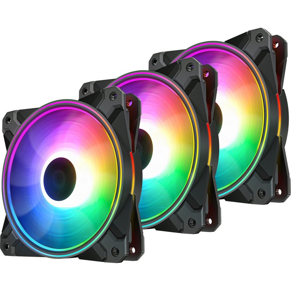 Deepcool CF 120 Plus Case Fan 120mm RGB με Σύνδεση 4-Pin PWM 3τμχ ...
