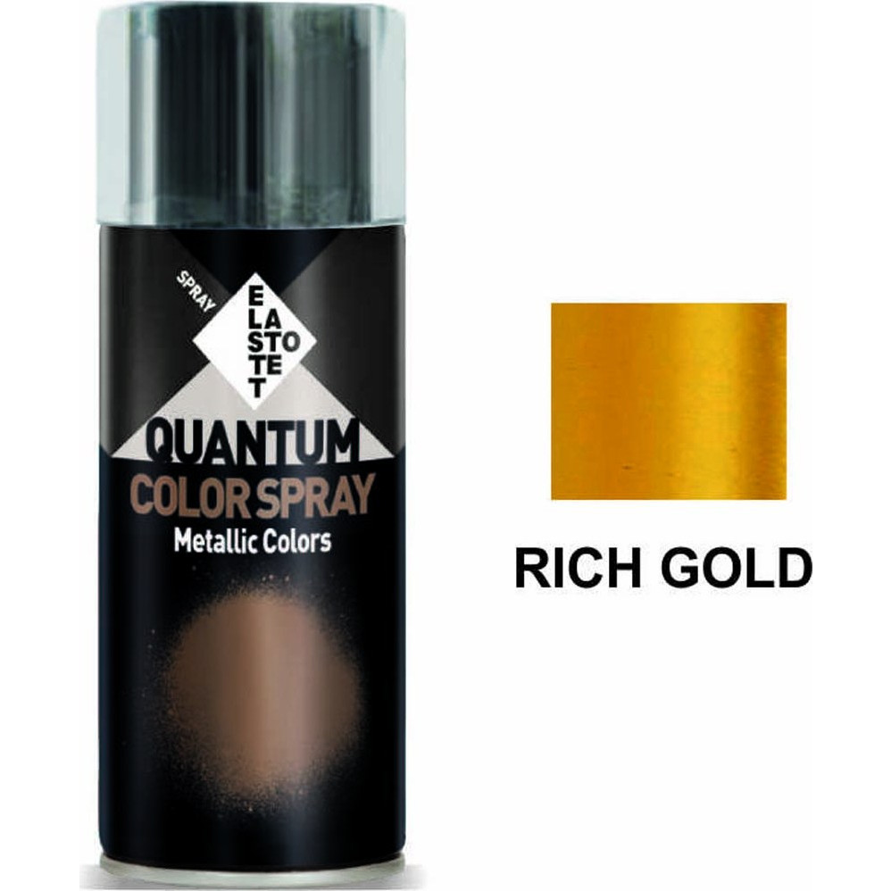 Elastotet Quantum Metallic Colors Σπρέι Βαφής Rich Gold Μεταλλιζέ 400ml ...