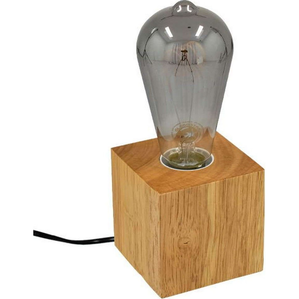 Globostar Cube 99405 Πορτατίφ Ε27 Διαφανές Καφέ Π7.6xΥ8.2cm | BestPrice.gr