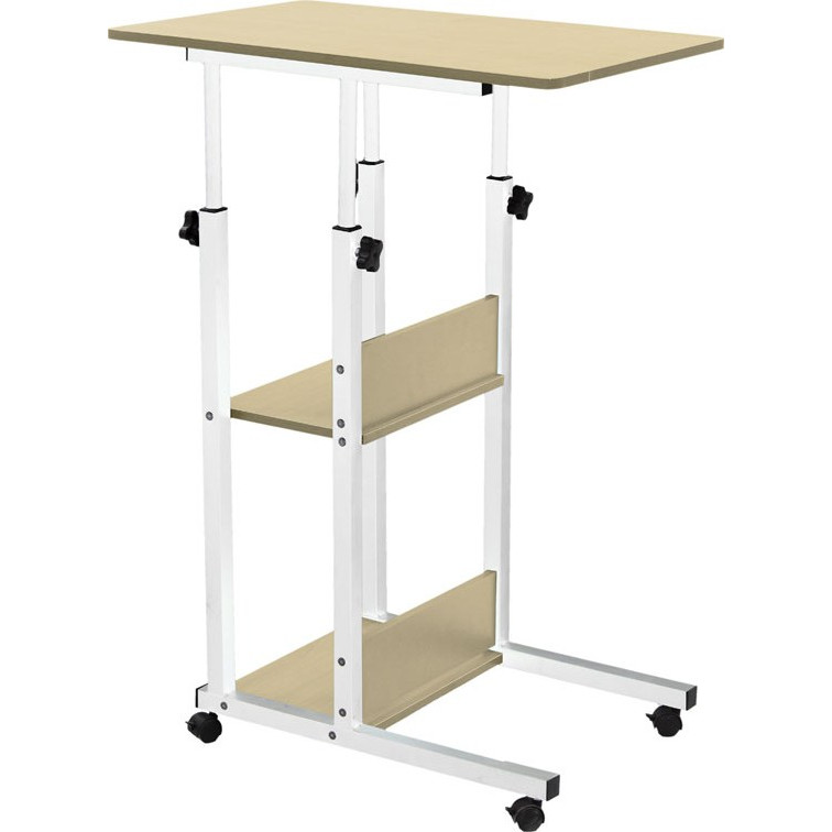 Pakoworld Babs Βοηθητικό Τραπεζάκι Σαλονιού Ορθογώνιο Ξύλινο με Μεταλλική Βάση & Ροδάκια ...