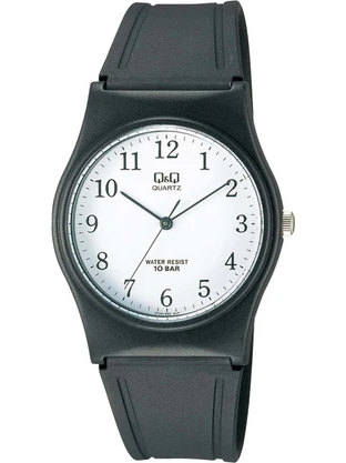Q&Q Γυναικείο Ρολόι με Μαύρο Δερμάτινο Λουράκι C65A-003PY | BestPrice.gr