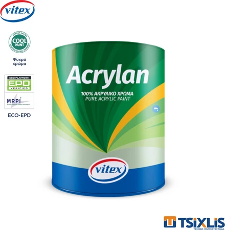 Vitex Acrylan Ακρυλικό Χρώμα Εξωτερικού Χώρου Λευκό 10lt | BestPrice.gr