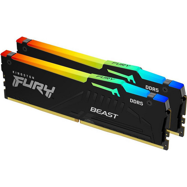 Kingston Fury Beast RGB 64GB (2X32GB) DDR5 RAM 6000MHz C30 Black RGB ...