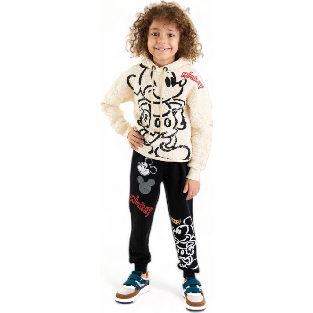 Cimpa Mickey Παιδικό Σετ Φόρμας Εκρού Μαύρο MC21168 | BestPrice.gr