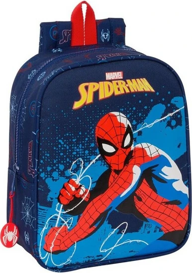 Safta Spider-Man Neon Σχολική Τσάντα Πλάτης Νηπιαγωγείου Navy Μπλε M232 ...