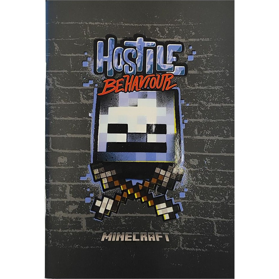 Graffiti Minecraft Τετράδιο Ριγέ B5 40 Φύλλων Μαύρο Διάφορα Σχέδια ...