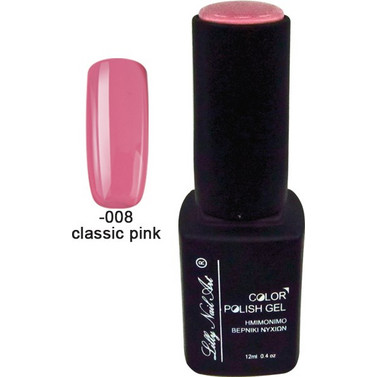 Lilly Nail Art Color Gel Classic Pink Ημιμόνιμο Βερνίκι Νυχιών 12ml ...