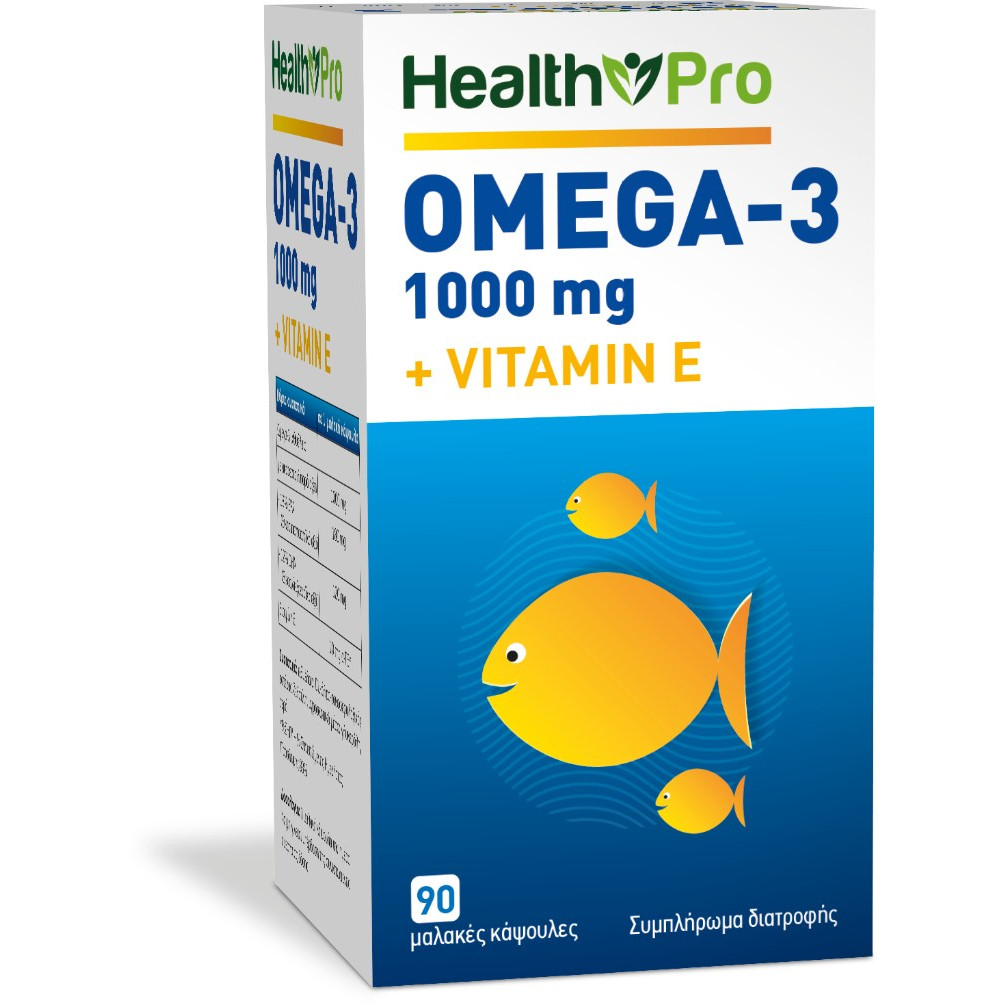 Health Pro Omega 3 1000mg & Vitamin E Ιχθυέλαιο 90 Μαλακές Κάψουλες | BestPrice.gr