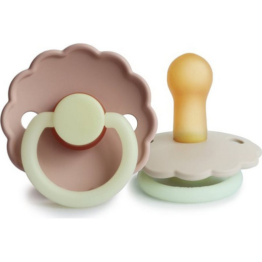 Frigg Daisy Night Πιπίλες Καουτσούκ Νυκτός 6-18m Blush Cream 2τμχ ...