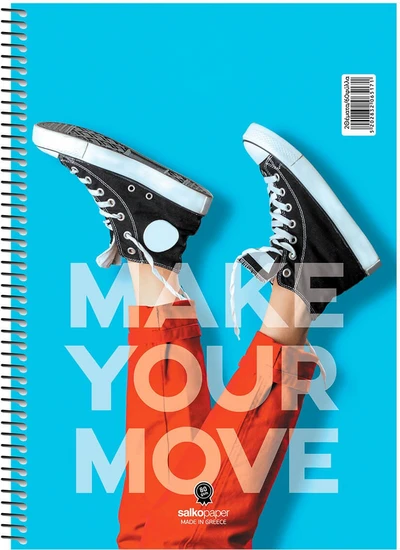 Salko Make Your Move Σπιράλ Τετράδιο Ριγέ B5 30 Φύλλων Διάφορα Σχέδια ...