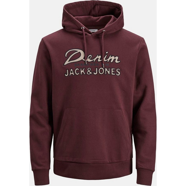 Jack & Jones Ανδρικό Φούτερ με Κουκούλα Μπορντό 12175548 | BestPrice.gr