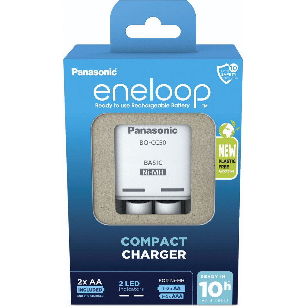 Panasonic Eneloop BW-CC50 Compact Charger + 2xAA | BestPrice.gr