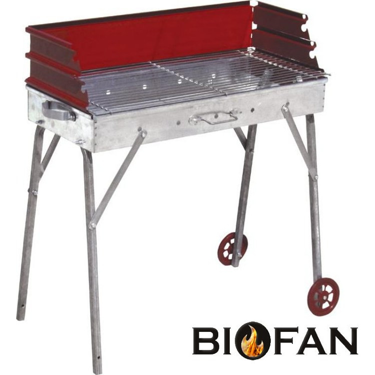 Biofan Γαλβανιζέ Ψησταριά Κάρβουνου με Ρόδες και Σούβλα Επιφάνειας ...
