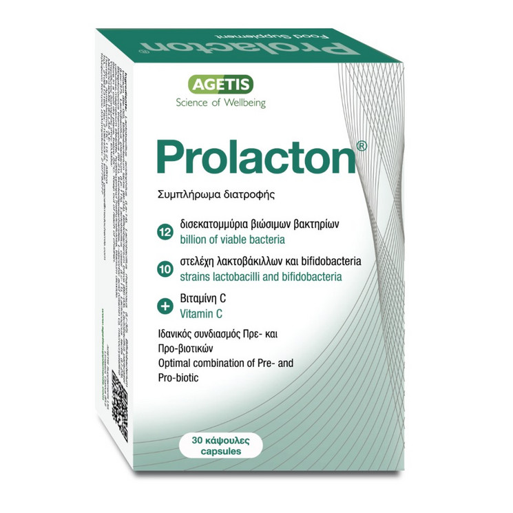 Agetis Prolacton Προβιοτικά & Πρεβιοτικά 30 Κάψουλες | BestPrice.gr