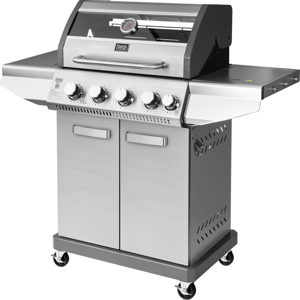 Teesa BBQ 5005 Master Gas Επιτραπέζια Ψησταριά Υγραερίου με 5 Εστίες ...