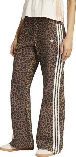 Adidas Ψηλόμεσο Γυναικείο Τζιν Παντελόνι Loose Εφαρμογή Καμπάνα Καφέ ...