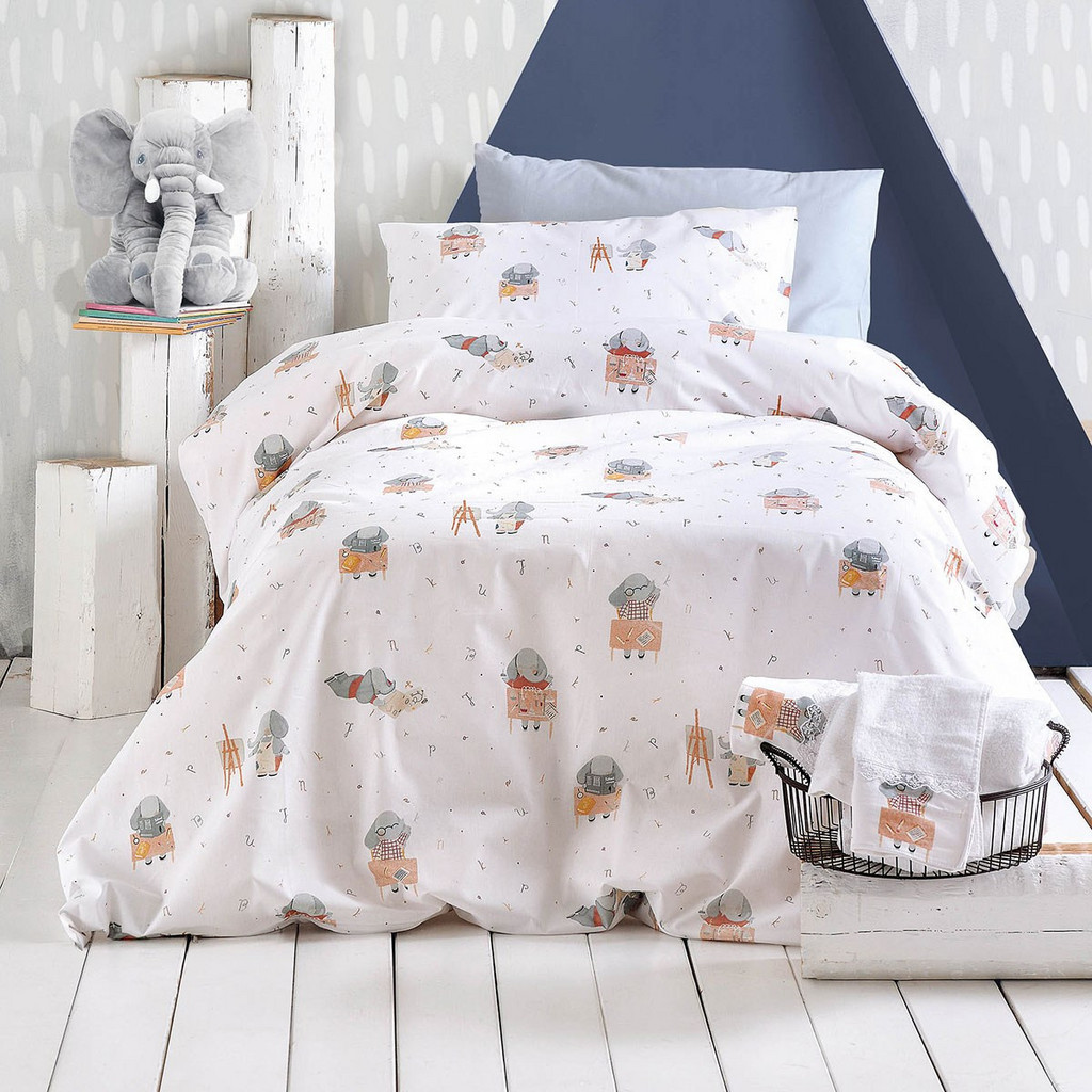 Rythmos Biggie Σετ Παιδική Παπλωματοθήκη Μονή 160x250 Λευκή | BestPrice.gr