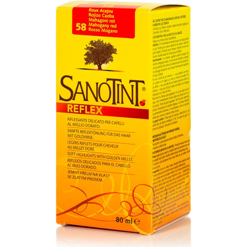 Sanotint Reflex 58 Κόκκινο Ακαζού Φυτική Ημιμόνιμη Βαφή Μαλλιών Χωρίς ...