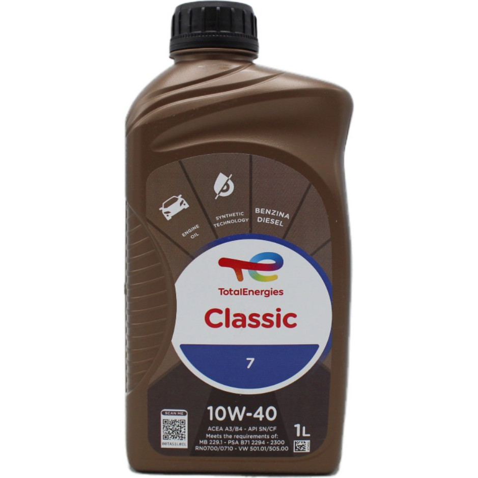 TotalEnergies Classic 7 Συνθετικό Λάδι Αυτοκινήτου 10W-40 1lt ...