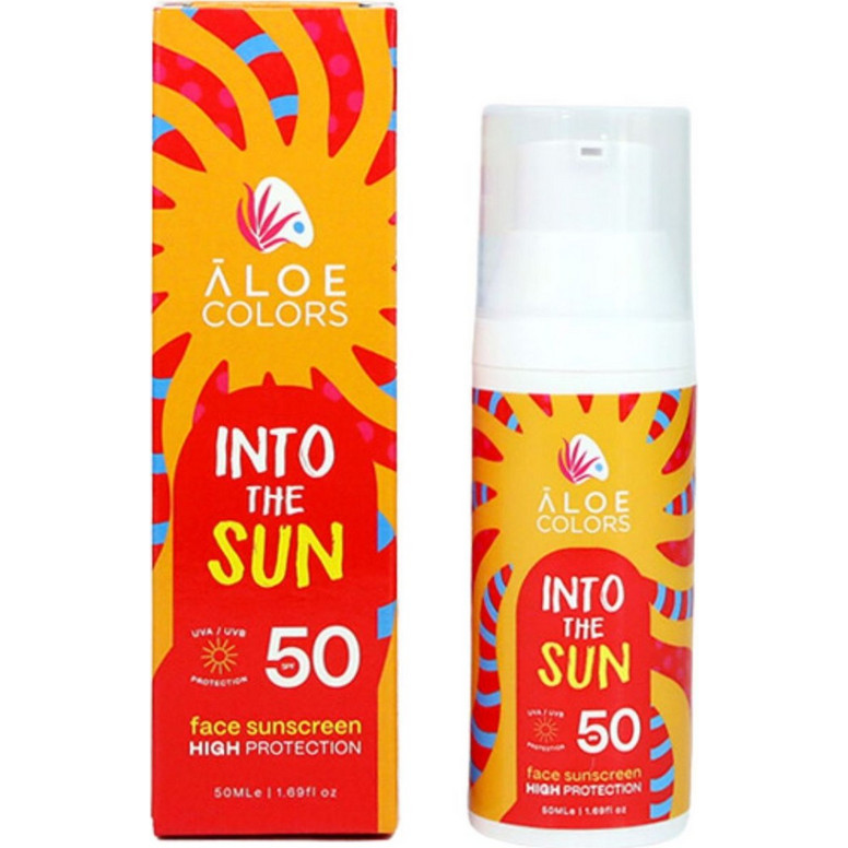 Aloe+ Colors Into The Sun Αντηλιακή Κρέμα Προσώπου SPF50 50ml ...
